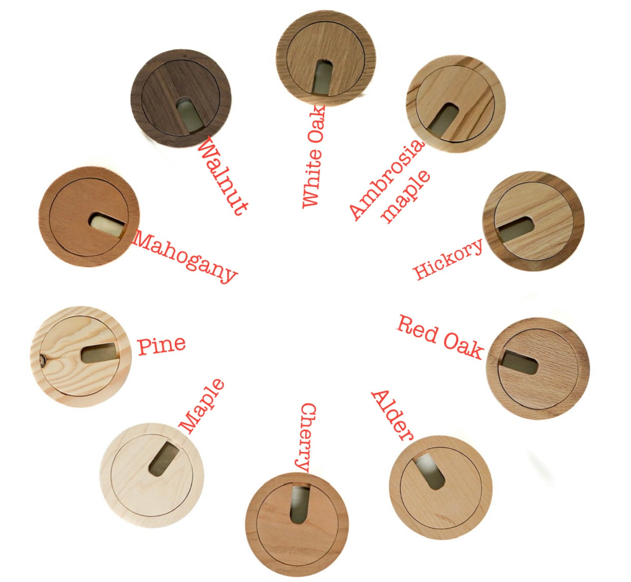 2 piece Round Grommets – Graber Woodworks
